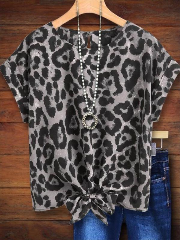 Leopard Print Lace-Up Top – shopsassygrace